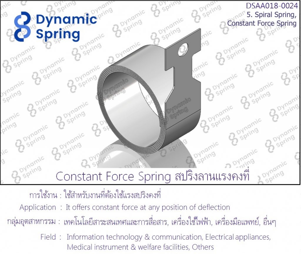 Spiral Spring, Constant Force Spring