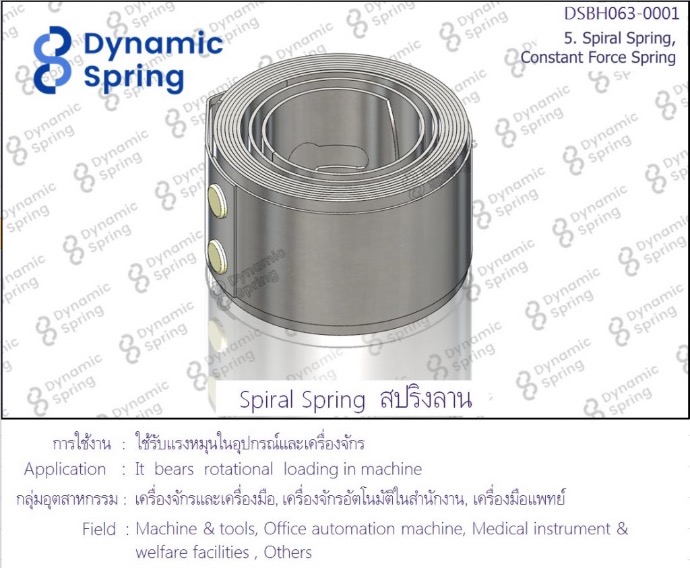 Spiral Spring, Constant Force Spring