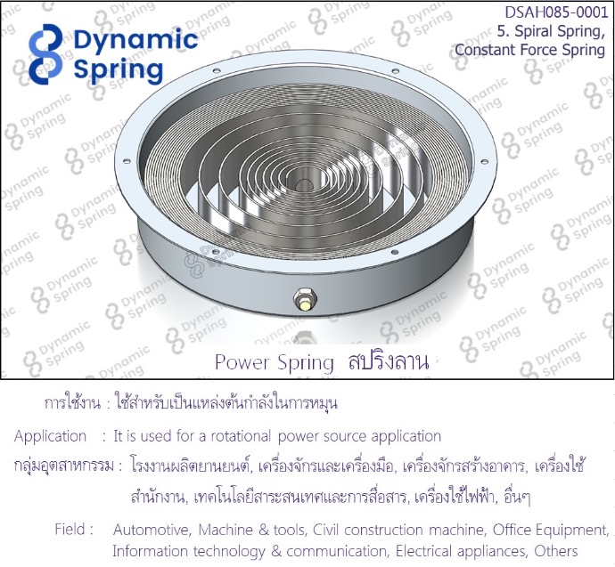 Spiral Spring, Constant Force Spring